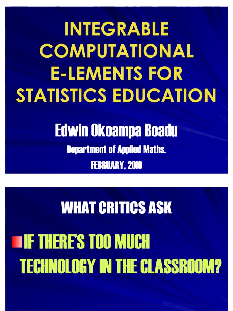 Applied Maths Presentation 2010 | PDF | Demography | Statistics