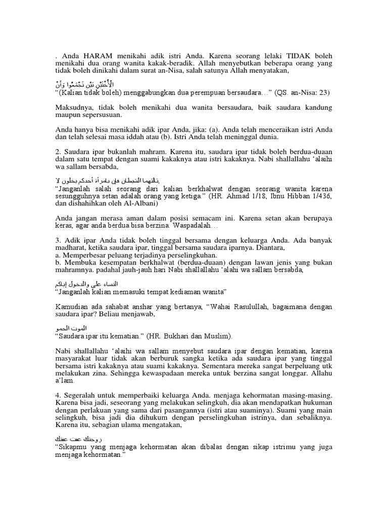 Kemudharatan Nikah Saudara | PDF