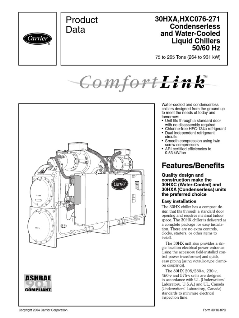 30hx-8pd Chiller | PDF | Air Conditioning | Valve