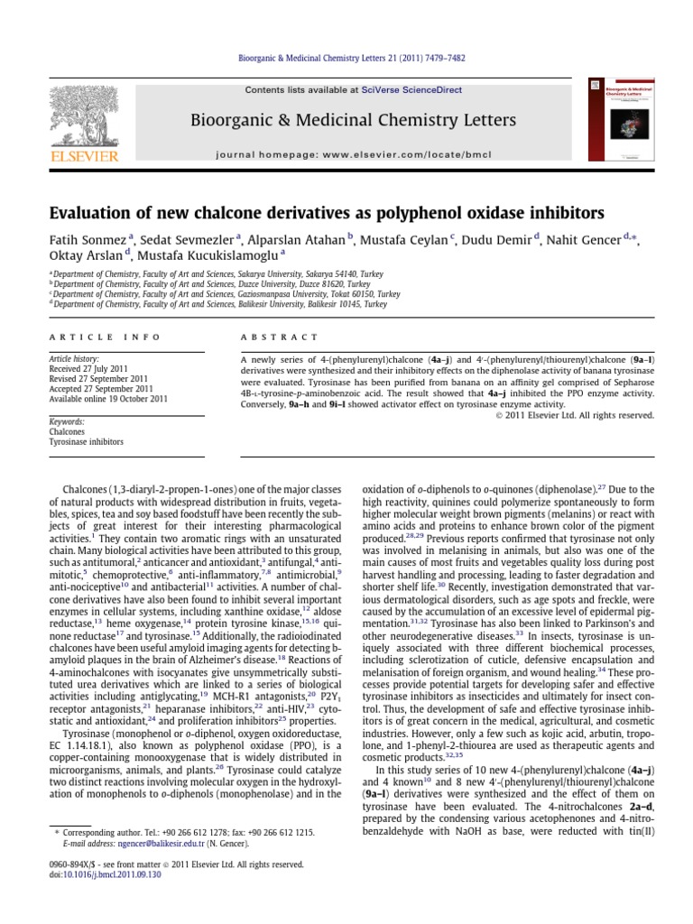 Bioorganic & Medicinal Chemistry Letters | PDF | Enzyme Inhibitor | Ic50