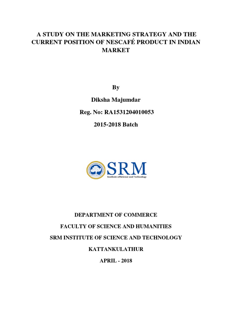 Front Pages For Project | PDF | Business