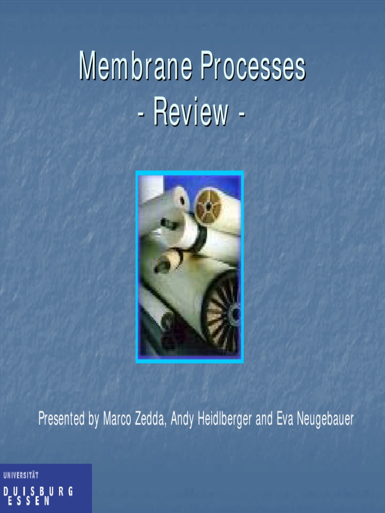 Membrane Processes | PDF | Membrane | Membrane Technology