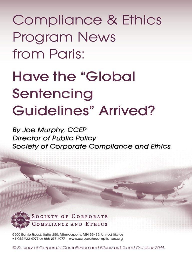 Compliance & Ethics Program News From Paris: Have The "Global ...