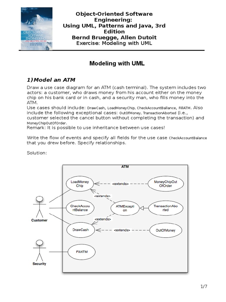 Modeling ATM | PDF | Automated Teller Machine | Use Case