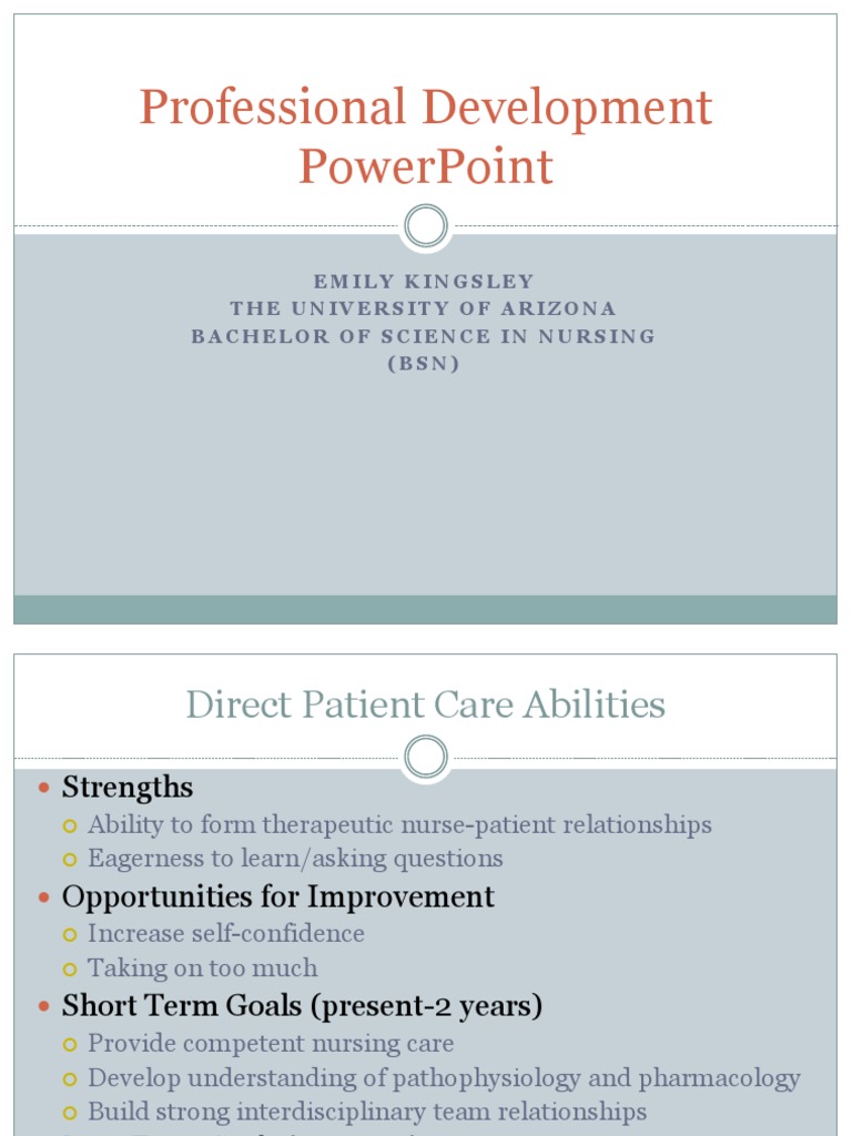Nursing Career Development Plan | PDF | Nursing | Leadership