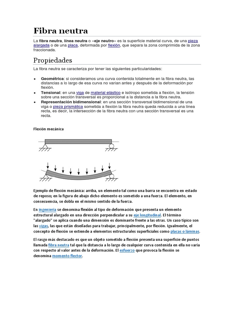 Fibra Neutra | PDF | Doblar | Mecanica clasica