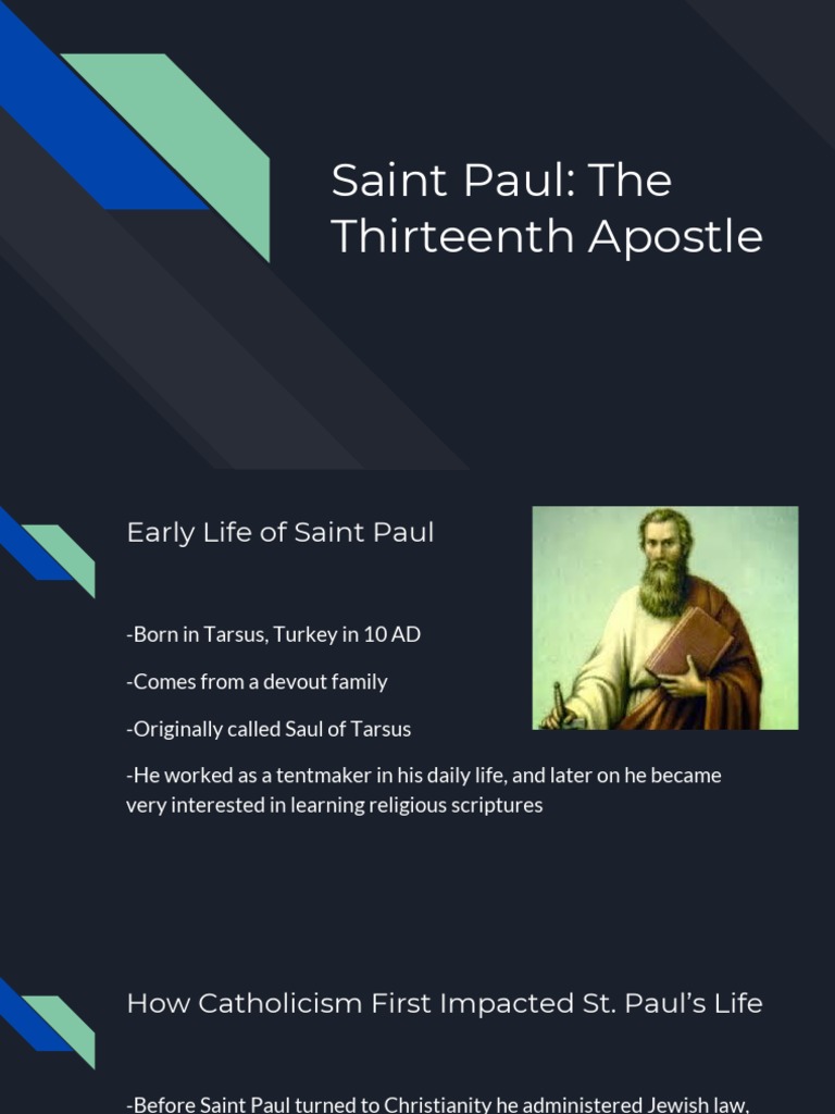 Saint Presentation | PDF | Paul The Apostle | Monotheistic Religions