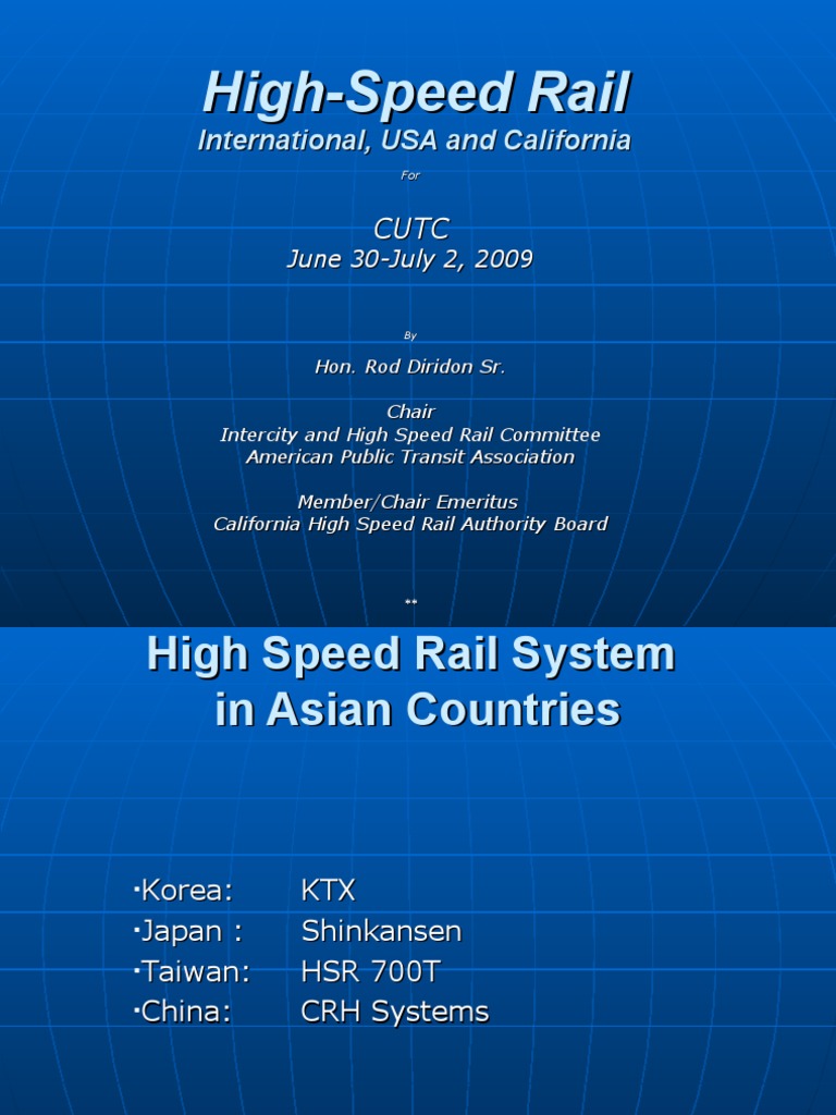 Ca Highspeedrail | PDF | High Speed Rail | Transport