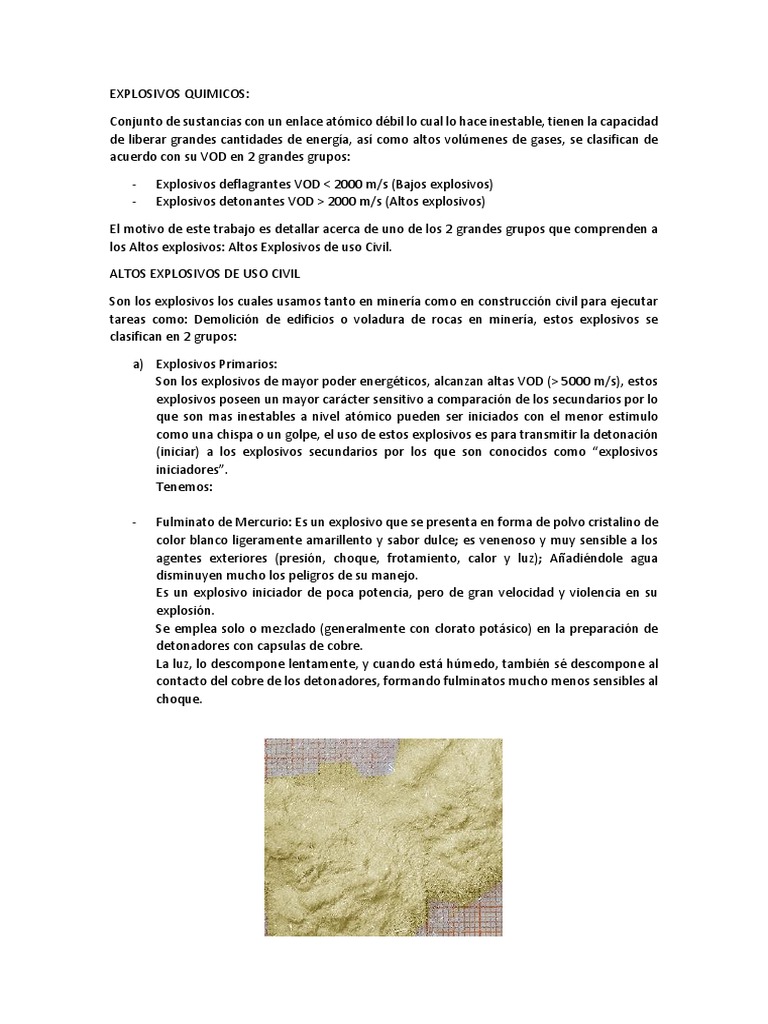 Explosivos Quimicos | PDF | Sustancias químicas | Materiales
