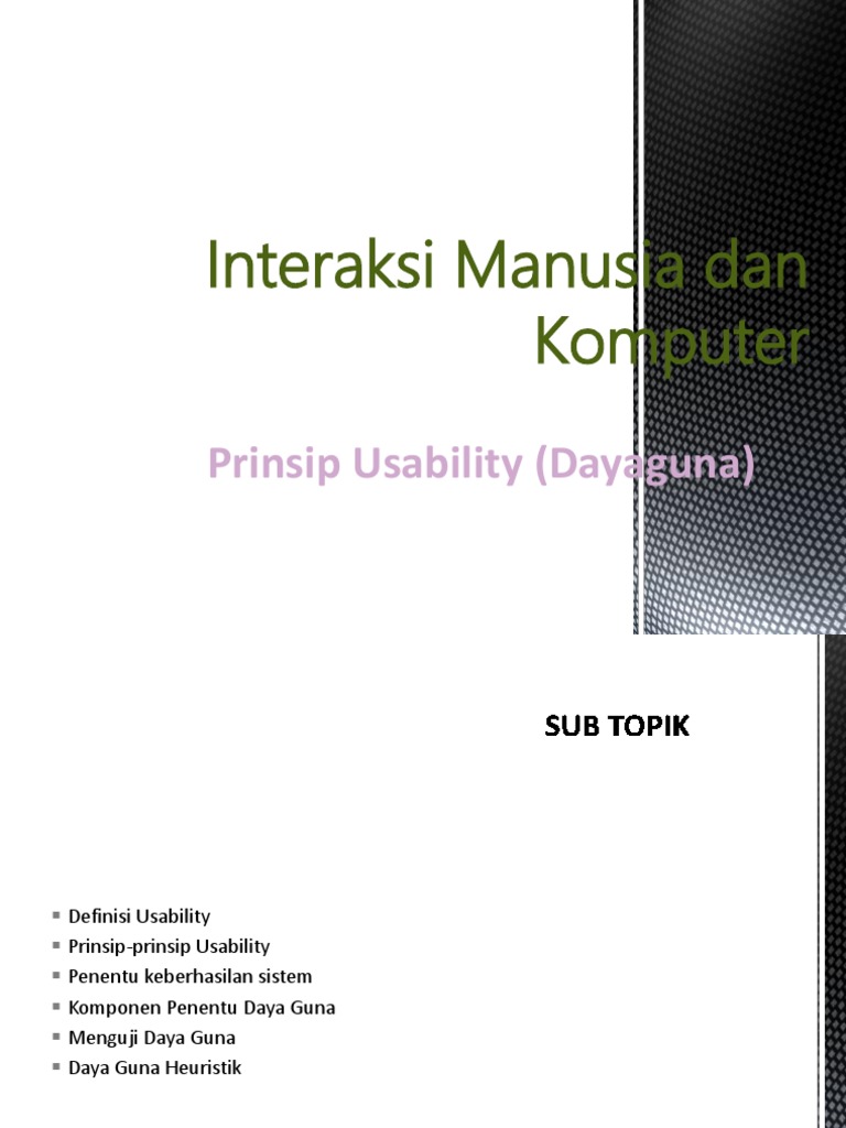 Lesson 03 - Prinsip Usability | PDF