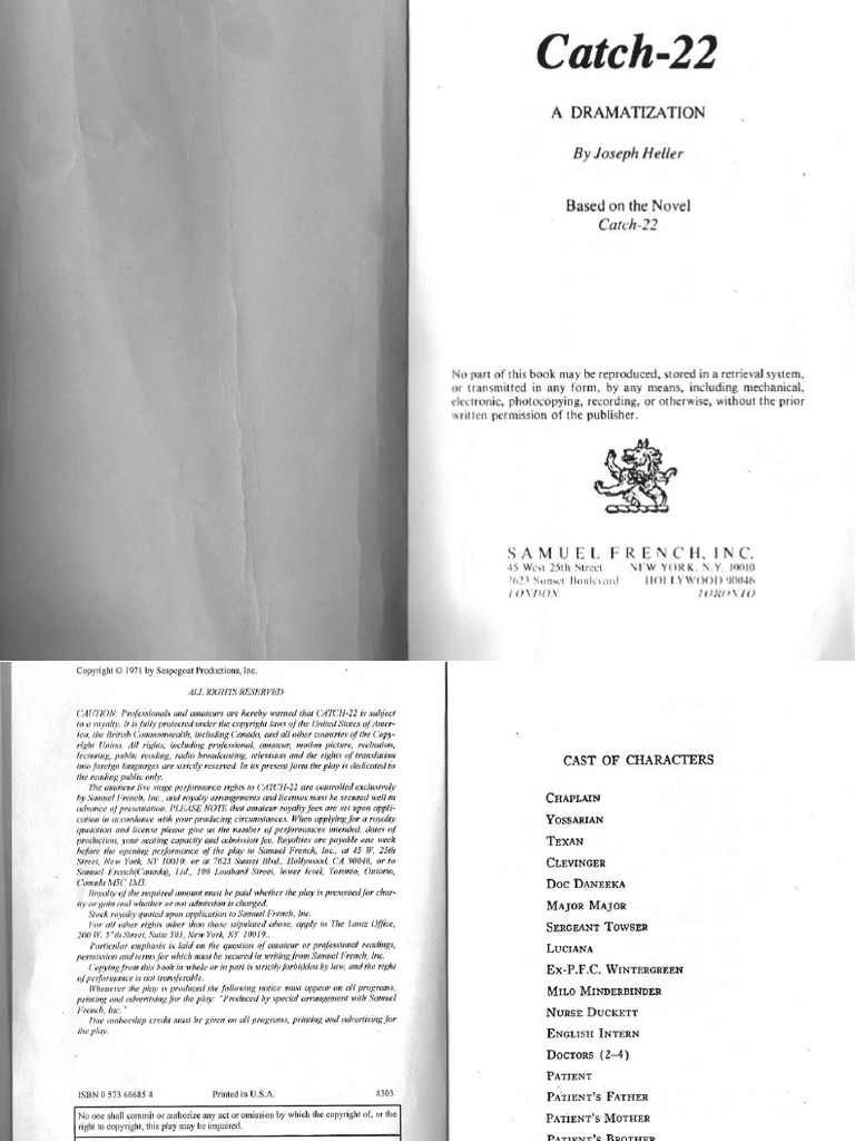 Catch 22 Script | PDF