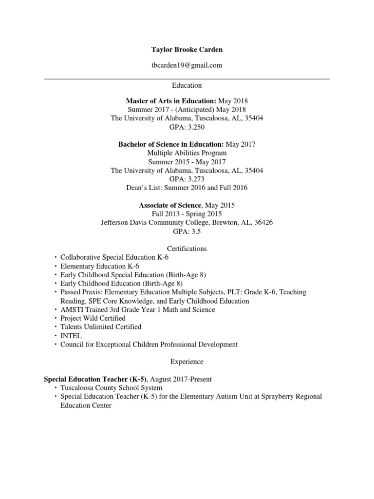 Page 1 Resume | PDF