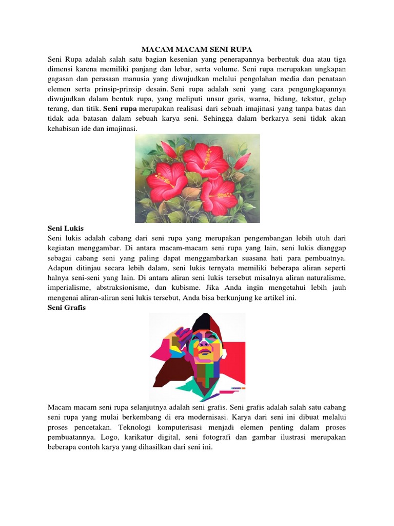 Macam Macam Seni Rupa | PDF