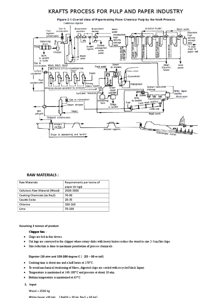 Krafts Process For Pulp and Paper Industry | PDF | Sewage Treatment ...