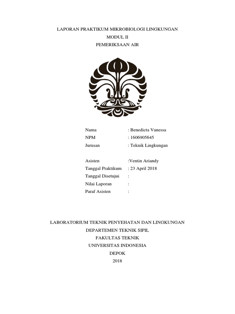 Uji Kualitas Air Danau Mahoni | PDF