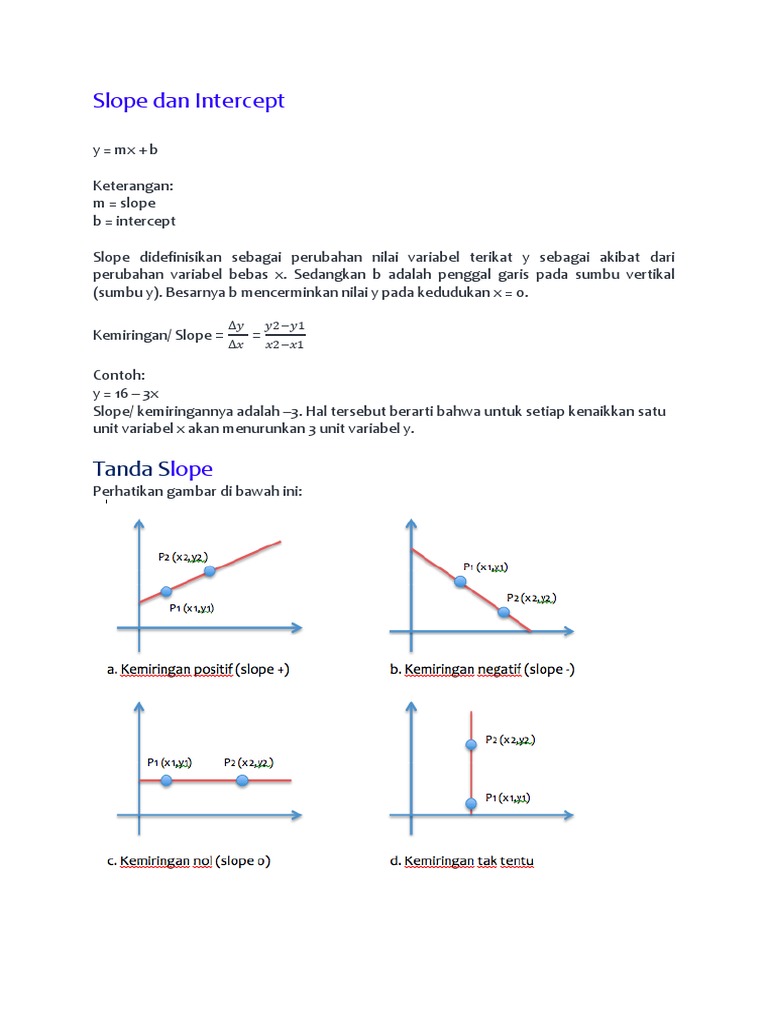 Slope Dan Intercept | PDF