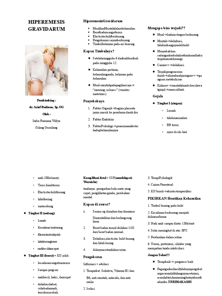 Leaflet Hiperemesis Gravidarum | PDF