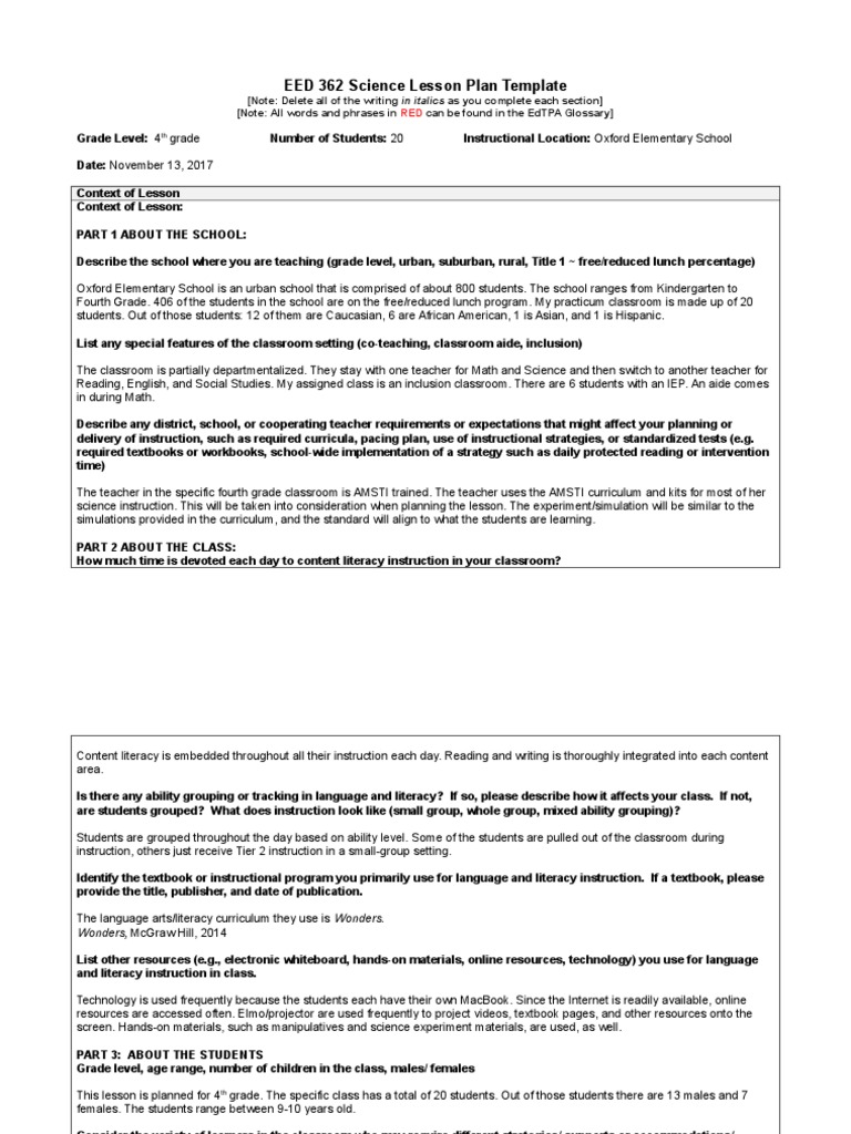 Science Interdisciplinary Lesson | PDF | Educational Assessment ...