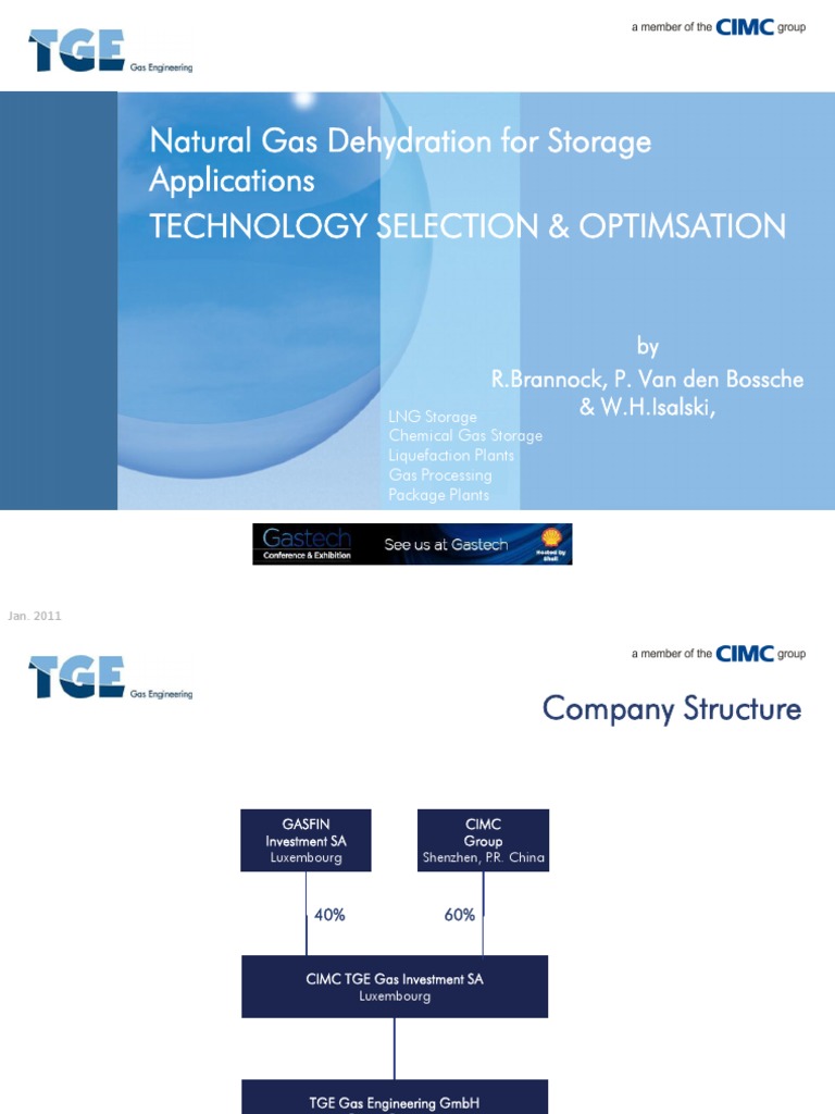 Natural Gas Dehydration E | PDF | Adsorption | Liquefied Natural Gas