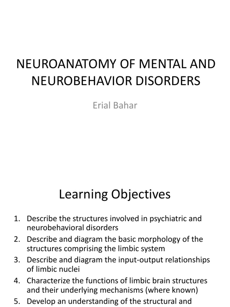 Limbic System and Mental Disorders | PDF | Limbic System | Anatomy