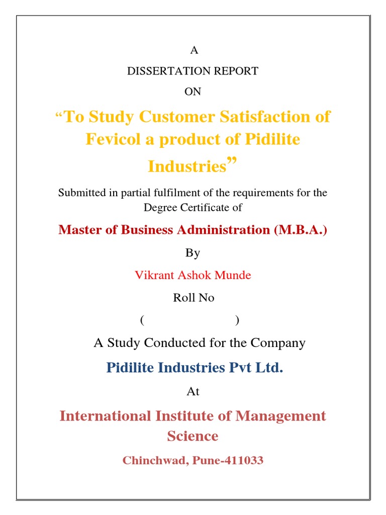 A Project Report On Customer Satisfaction and Consumer Buying Behaviour ...