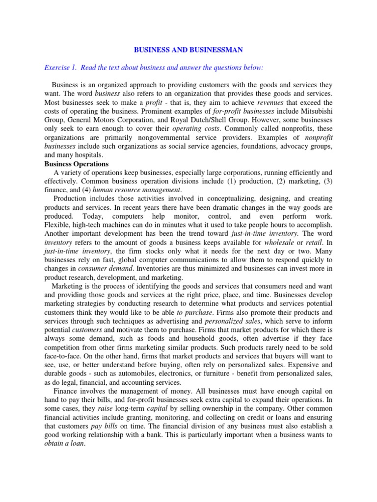 Business and Businessman | PDF | Sales | Marketing