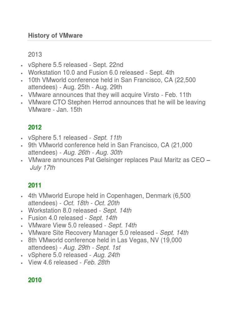 History of Vmware: July 17Th | PDF | V Mware | Software