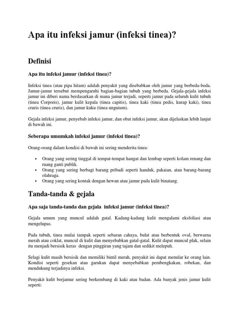 Apa Itu Infeksi Jamur | PDF