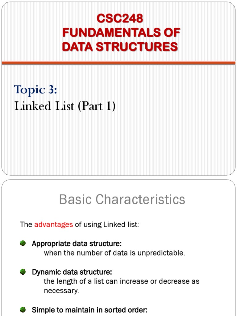 3) Linked List (Part 1) | PDF | Class (Computer Programming ...