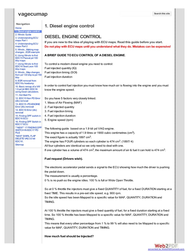 Diesel Engine Control-1 | PDF | Turbocharger | Throttle