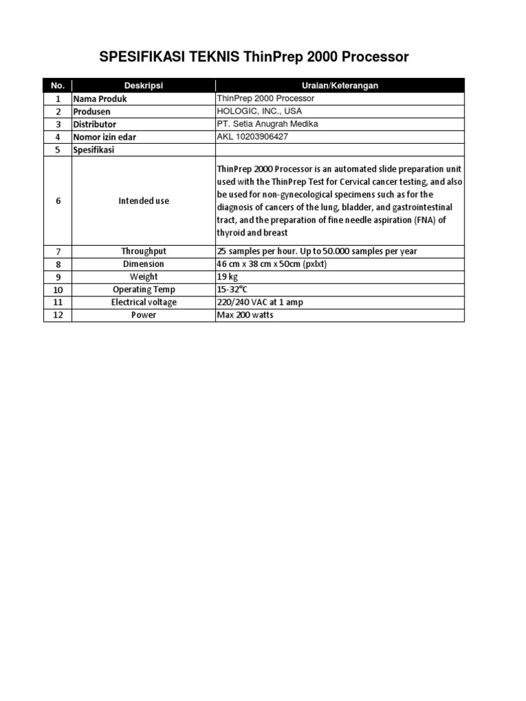 ThinPrep 2000 Processor Overview | PDF | Science & Mathematics ...