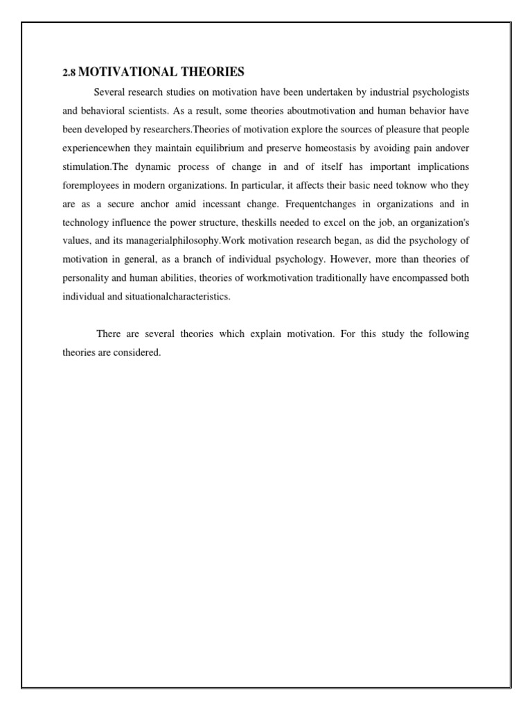 Motivational Theories | PDF | Job Satisfaction | Motivation