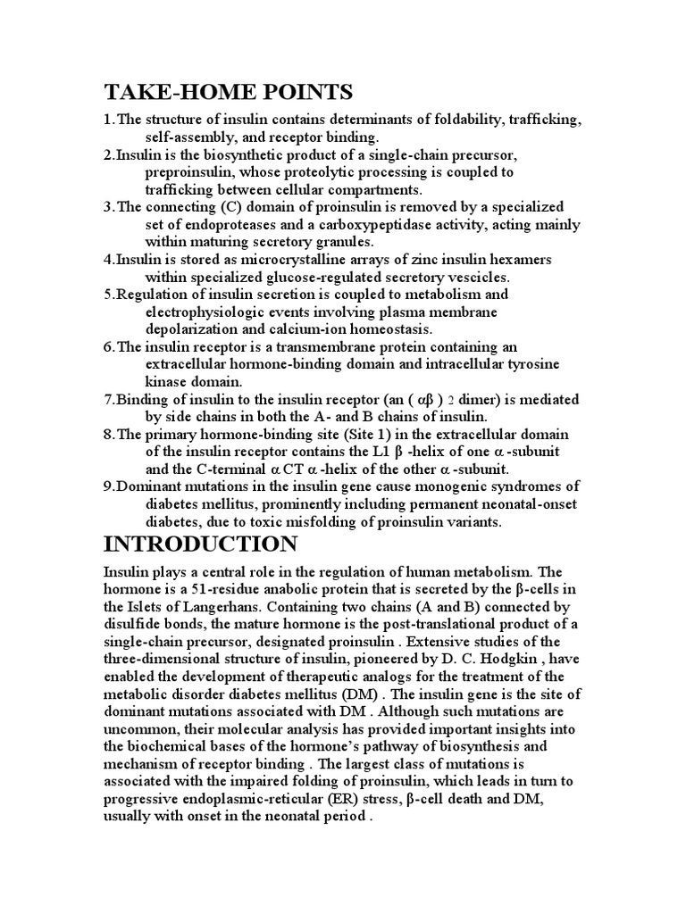 Insulin Endotext | PDF | Insulin | Ion Channel