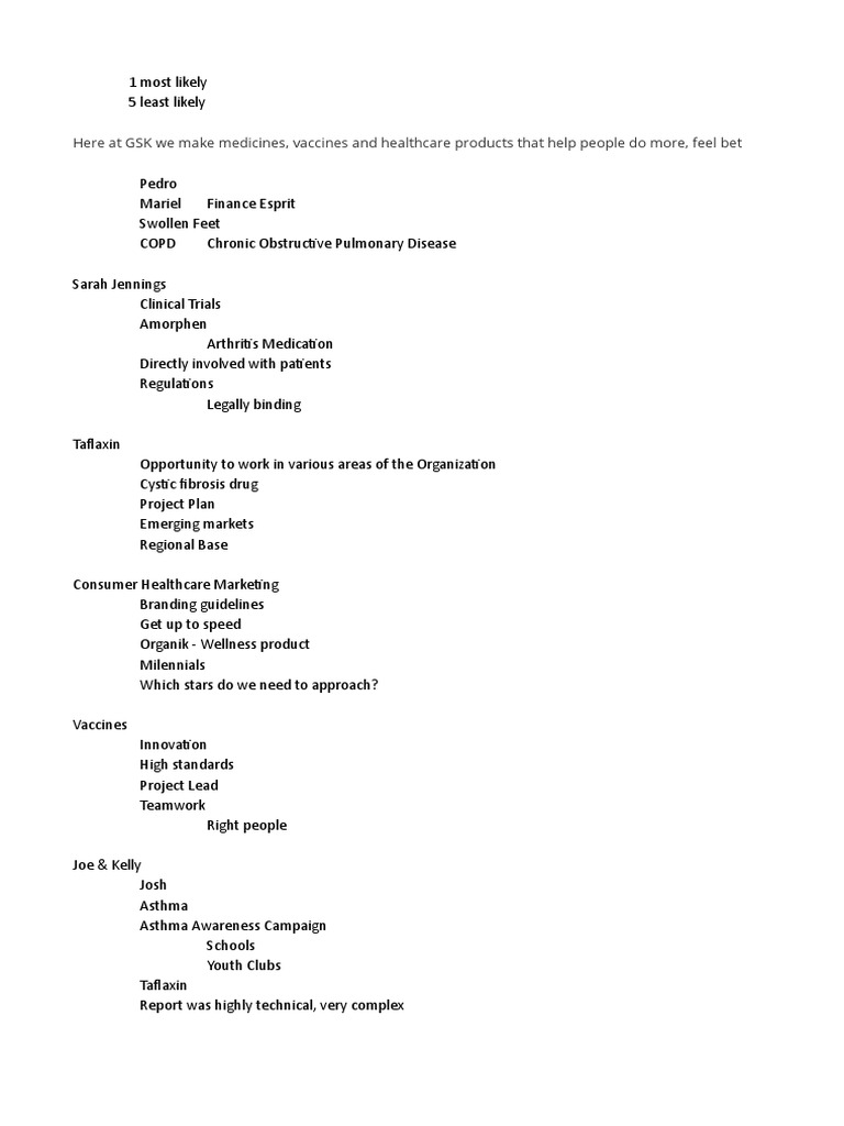 GSK | PDF | Glaxo Smith Kline | Pharmaceutical Drug