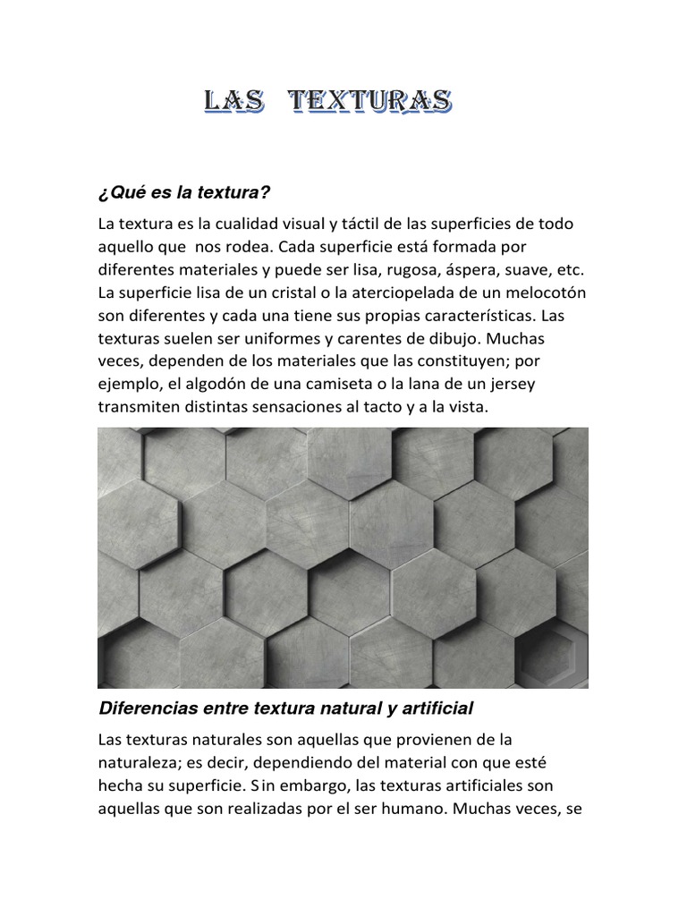 Tipos y Técnicas de Texturas | PDF | Ritmo | Color