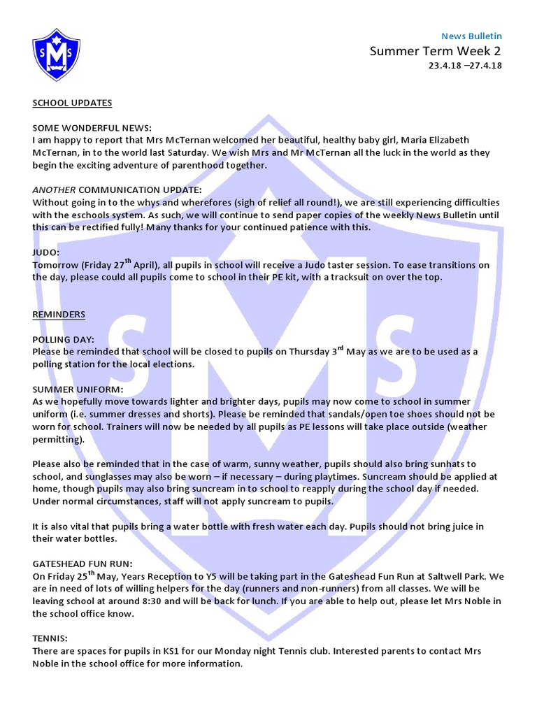 Summer Week 2 | PDF | Sports | Leisure