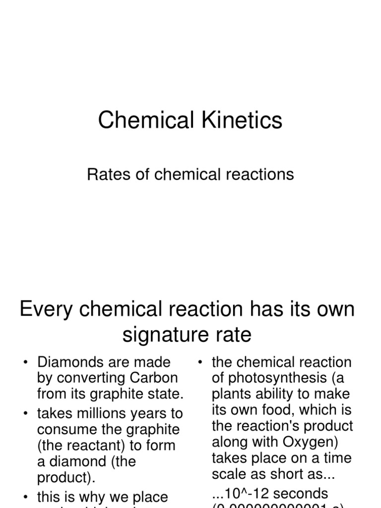 Chemical Kinetics | Download Free PDF | Reaction Rate | Stoichiometry