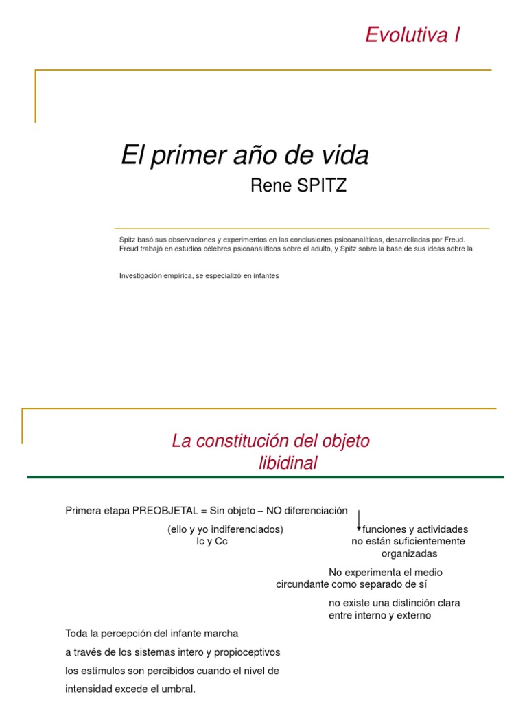 Rene Spitz | PDF | Percepción | Psicoanálisis