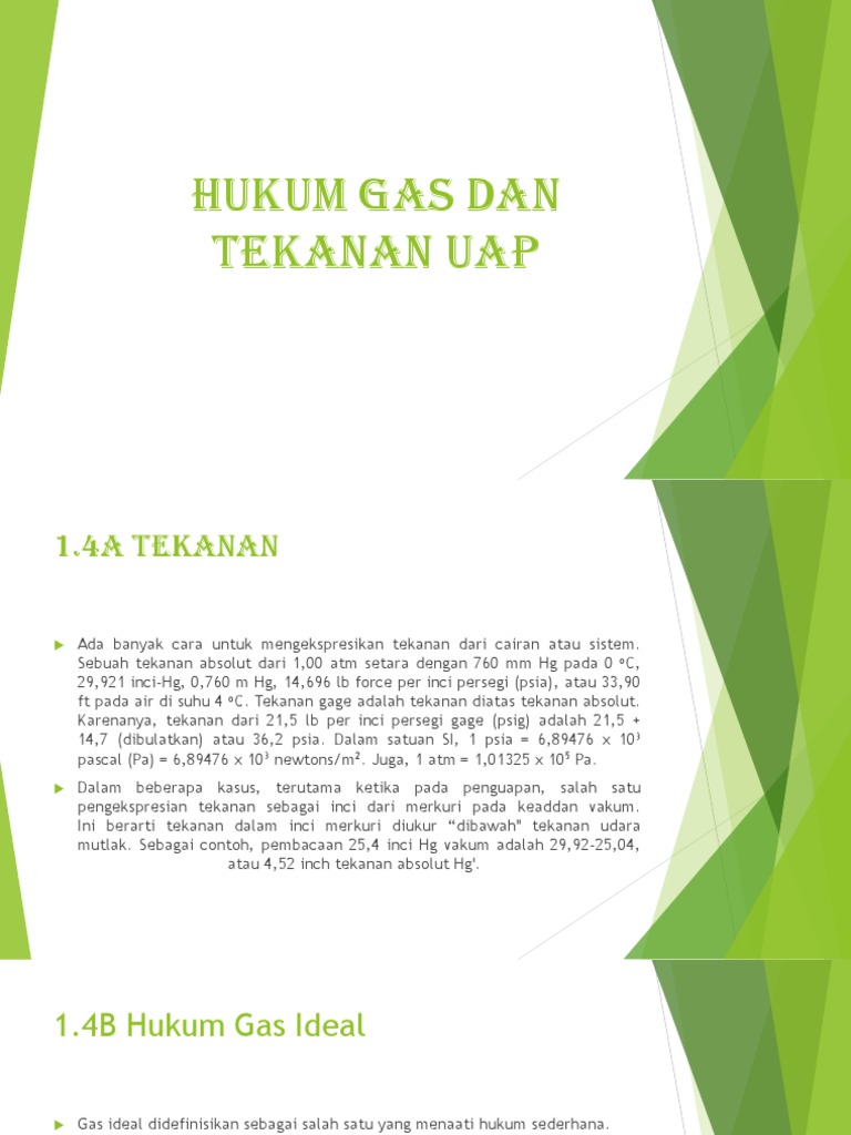 Hukum Gas Dan Tekanan Uap | PDF | Metode & Bahan Ajar | Sains & Matematika