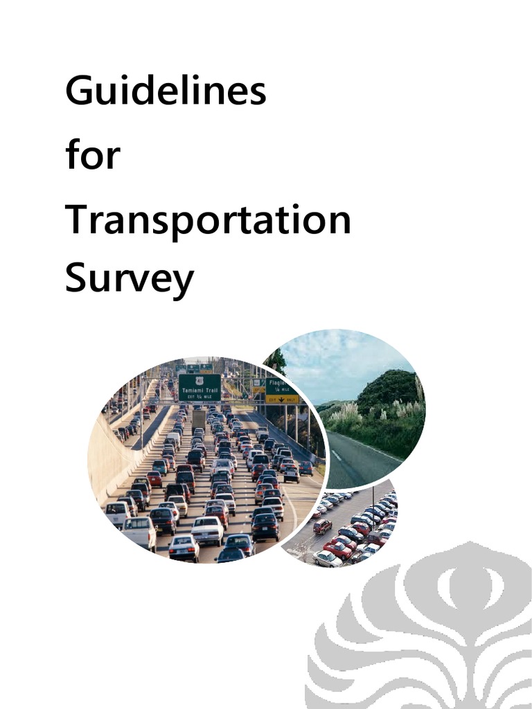 Transportation Survey Guidelines 2018 | PDF | Traffic | Lane