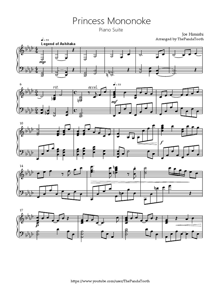 Princess Mononoke: Piano Suite | PDF