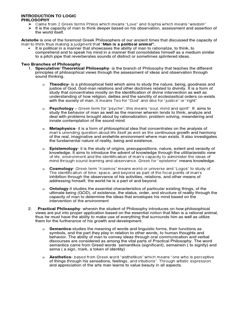 Introduction To Logic Philosophy | PDF | Idea | Mind