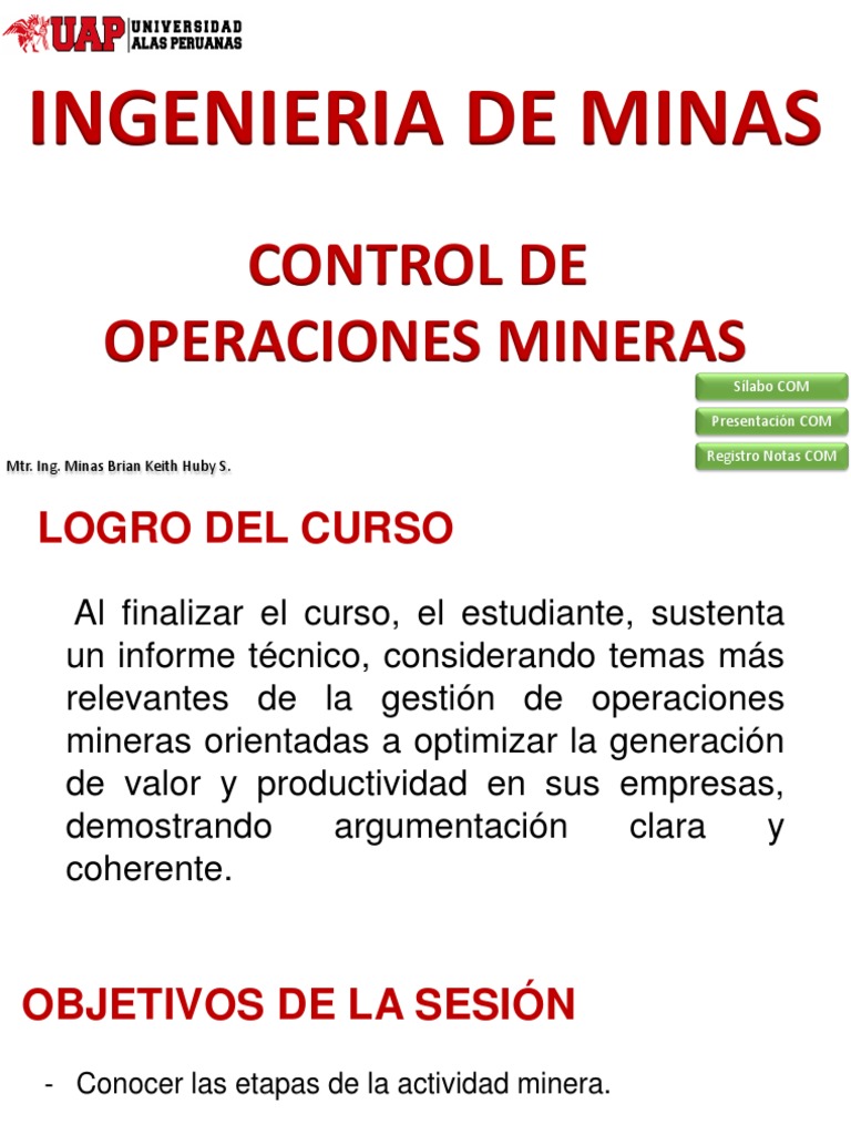Control de Operaciones Mineras: Un Enfoque Empresarial | PDF | Minería ...