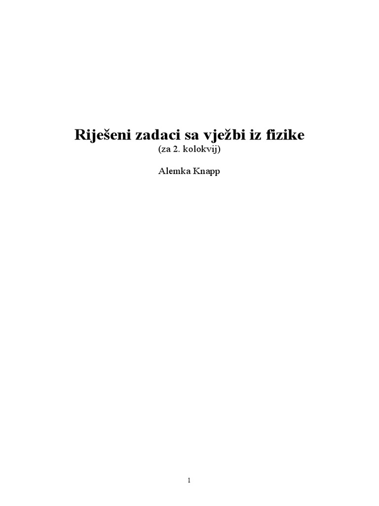Skripta Zadaci 2. Kolokvij | PDF