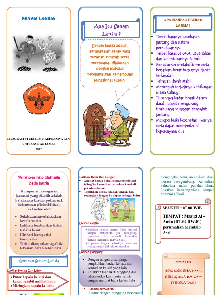 Leaflet Senam Lansia | PDF