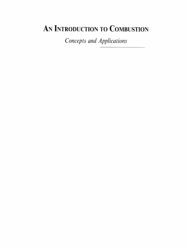 An Introduction To Combustion | PDF