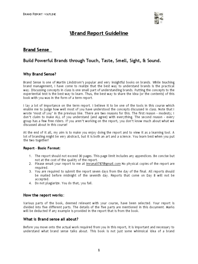 Brand Report Guideline | PDF | Concept | Brand