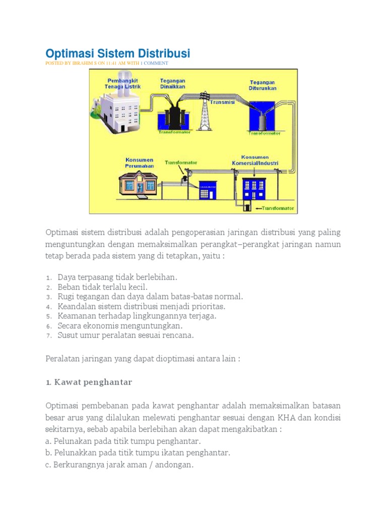 Optimasi Sistem Distribusi | PDF
