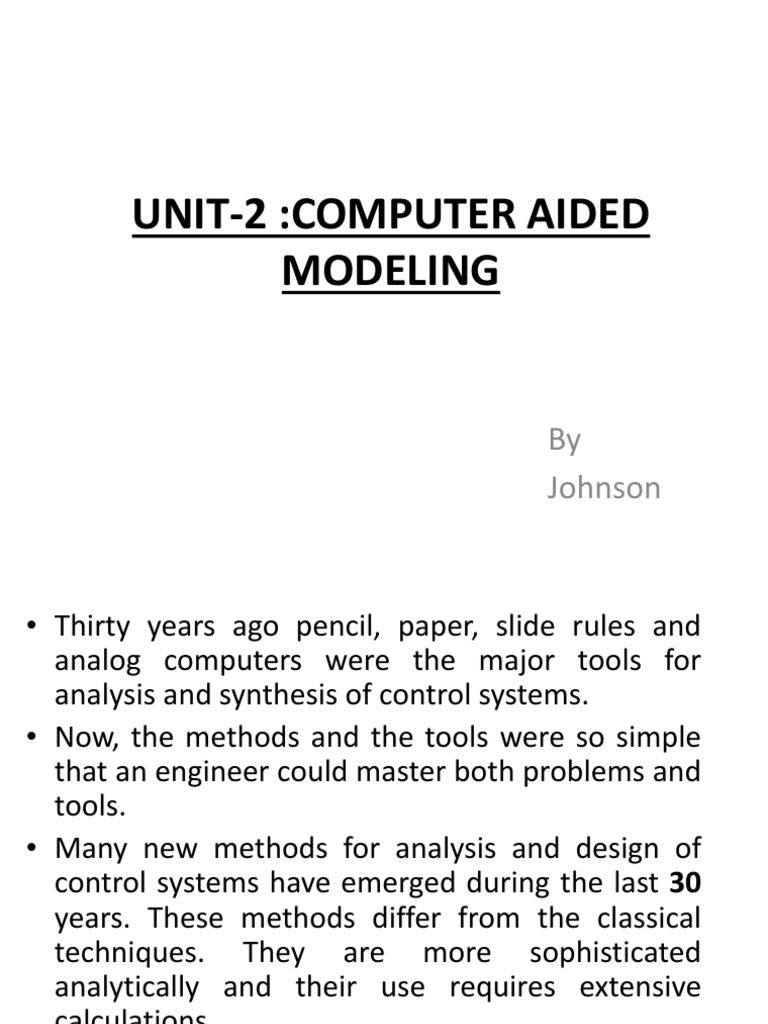 Unit-2:Computer Aided Modeling: by Johnson | PDF | Computer Aided ...