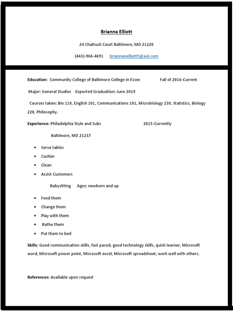 Brianna Resume Final | PDF